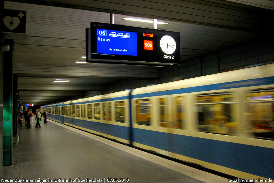 U-Bahnhof Goetheplatz (U3, U6) - U-Bahn München