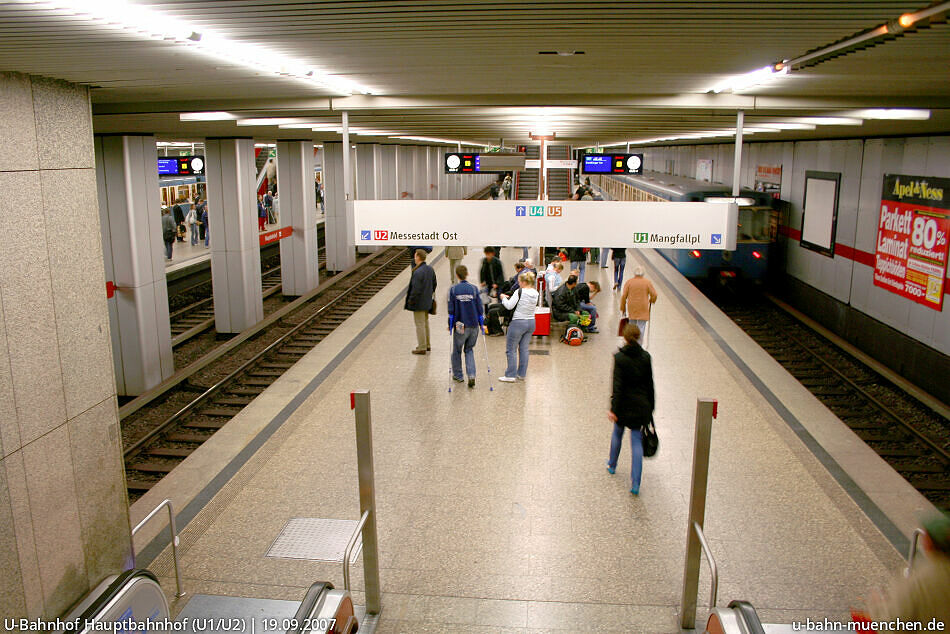U-Bahnhof Hauptbahnhof (U1, U2, U7, U8) - U-Bahn München